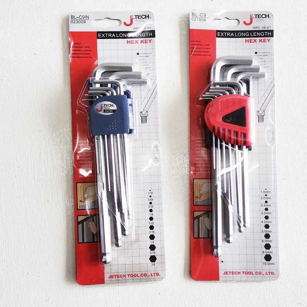[READY STOCKS] JETECH CHROME BALL POINT HEXAGON ALLEN KEY SET (MM ...