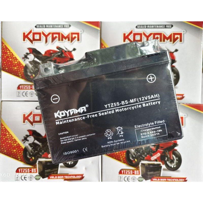 YTZ5S-BS YTZ5 BATERI MOTORSIKAL KOYAMA BATTERY | Shopee Malaysia