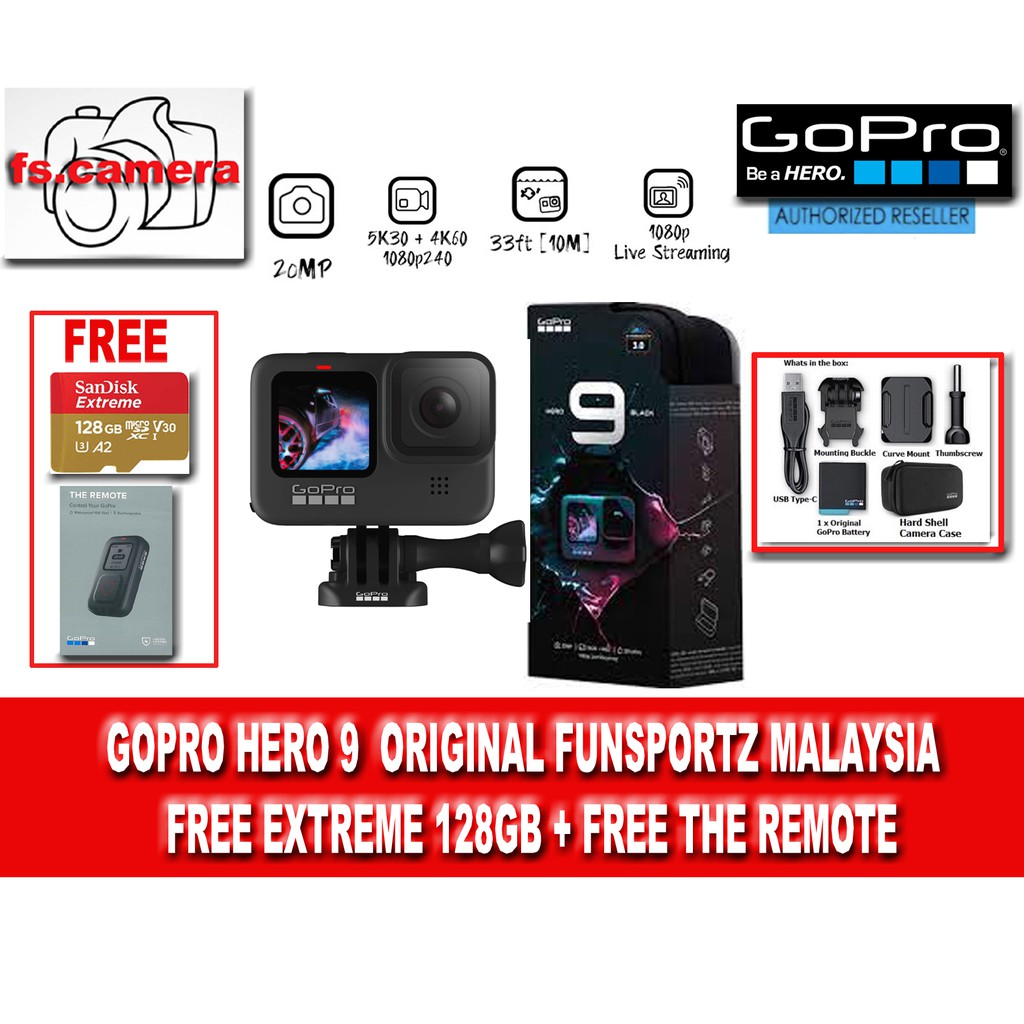 Gopro funsportz malaysia hero 9 free the remote hero 9 & micro sd card ...