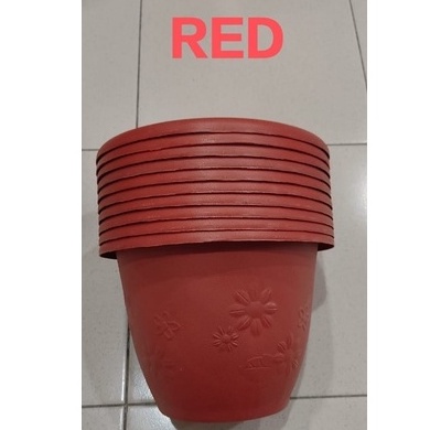 10in1-Pasu Bunga Plastik Bulat Bercorak Bunga Cantik 20.5cm X 20.5cm X ...