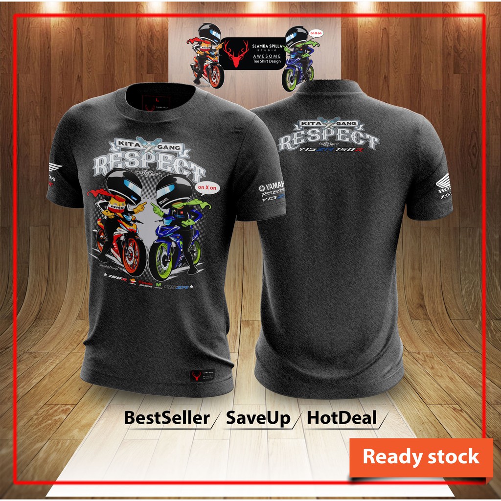 Baju Moto Panas !!T-shirt Motor Hot !! REspect (Yamaha Y15 & Honda ...
