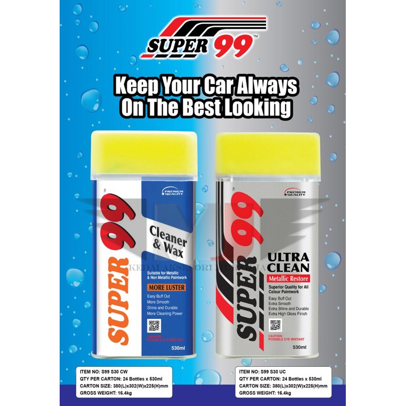 100% ori Soft Super 99 Luster Cleaner Wax 530ml cleaner & Wax quality ...