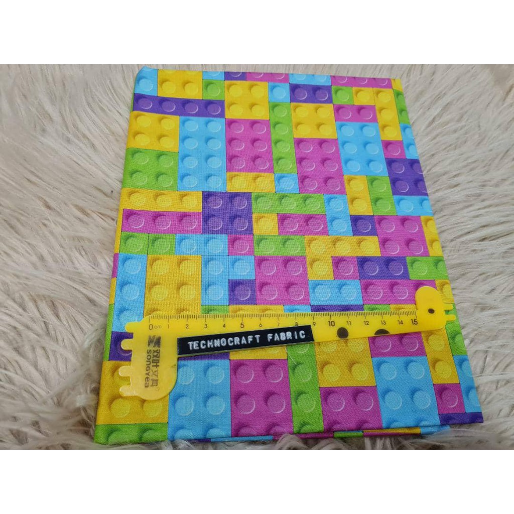 3D LEGO (CUSTOM PRINT DESIGNER FABRIC) | Shopee Malaysia