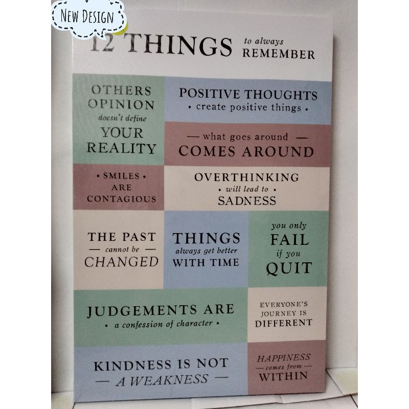 FRAME 12 THINGS TO REMEMBER NEW DESIGN READY STOCK FRAME KATA-KATA ...