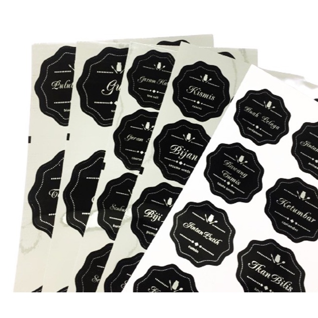 Kitchen Label Sticker - Malay 5 IN 1 Stiker Nama Bekas Rempah Garam ...