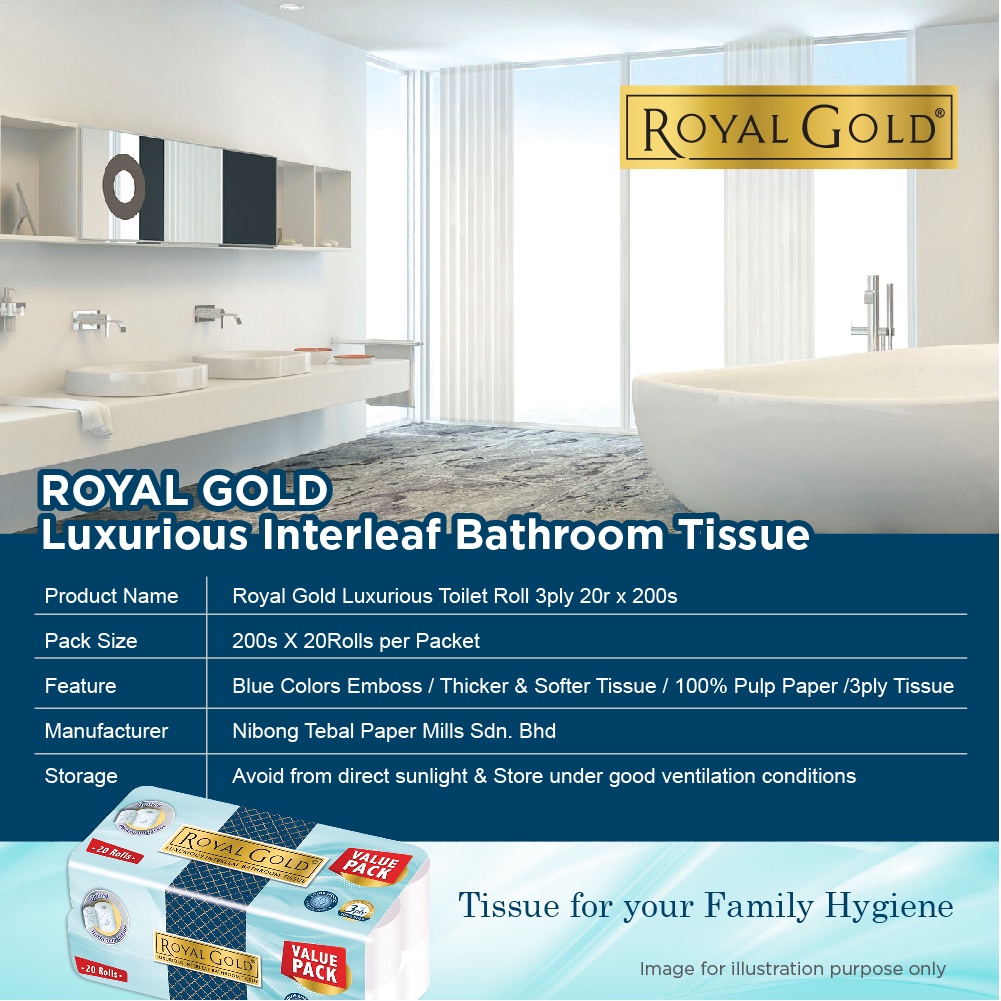 Royal Gold Luxurious Bathroom Tissue (200's x 20 Rolls) | Shopee Malaysia
