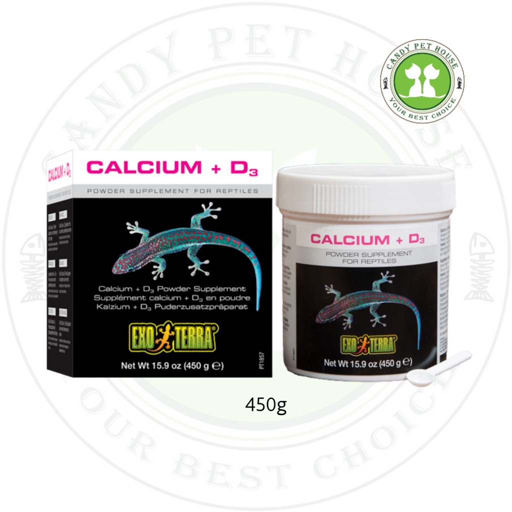 Exo Terra/Exoterra Calcium + D3 Powder Supplement for Reptiles 450g | Shopee Malaysia