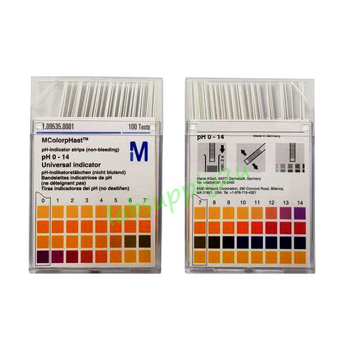 Merck pH Paper, pH Universal indicator Strips 0-14, pH Test Paper ...