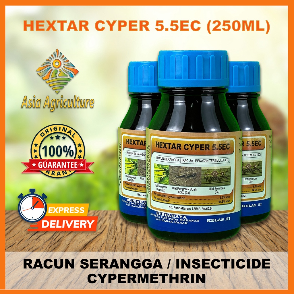 ASIA AGRICULTURE HEXTAR CYPER 5.5EC 250ML RACUN SERANGGA INSECTICIDE | Shopee Malaysia