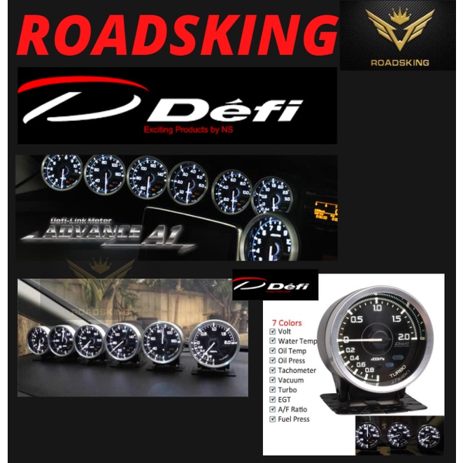 DEFI A1 60 MM RGB COLOUR Meter Gauge Advance Gauge Defi Meter include ...