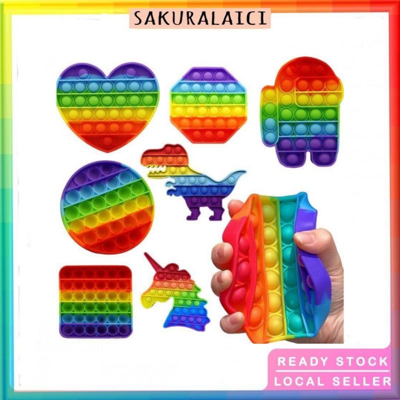Raibow Pop It | Silicone Push Fidge Pop It Toys | Pop It Fast Shipping ...