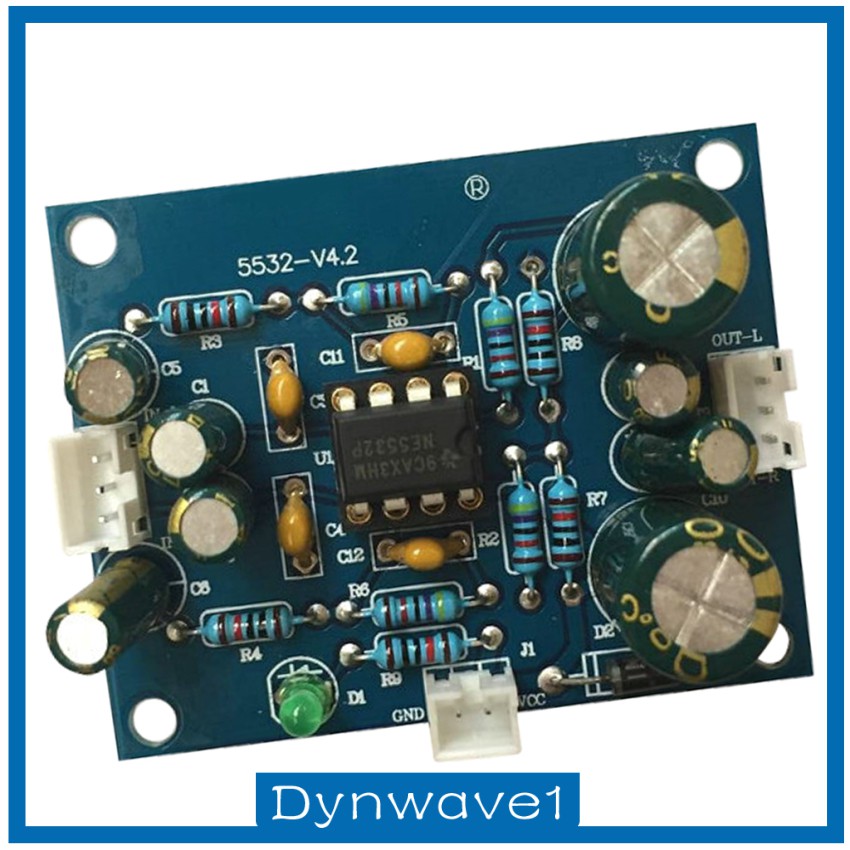 Stereo audio preamplifier module 5532 diy hifi digital op-amp board 12v ...