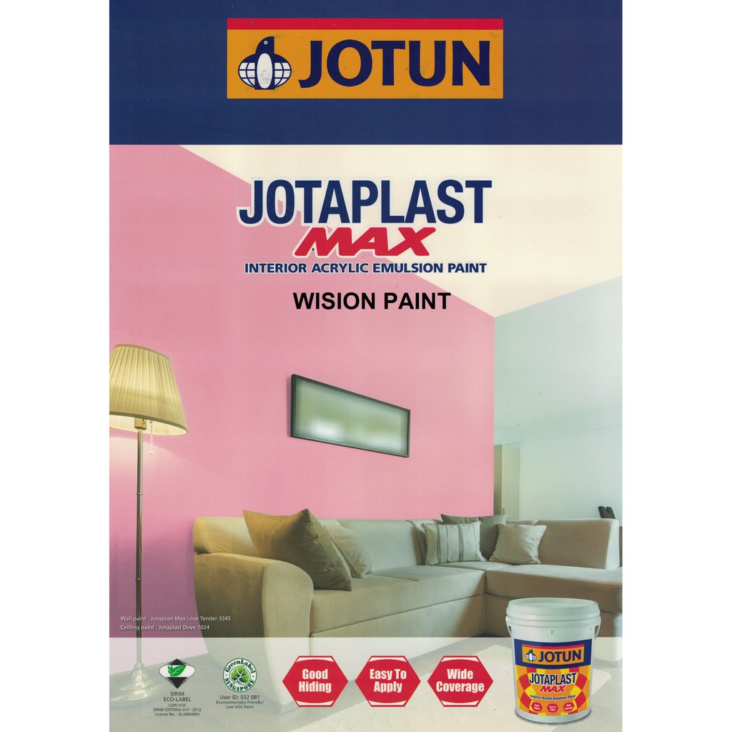 7l Jotun Jotaplast Max Interior Acrylic Emulsion Paint Easy To Apply ...