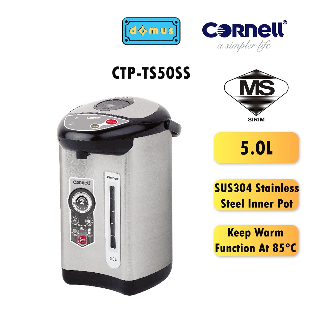 Cornell Thermo Pot (5L) CTP-TS50SS | Shopee Malaysia