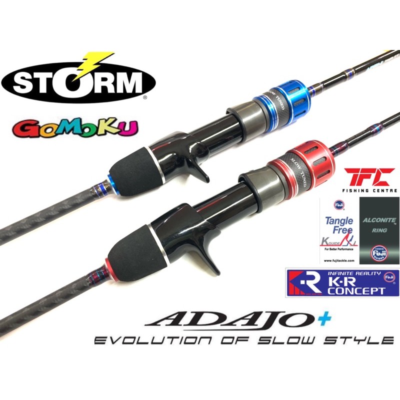 STORM Gomoku Adajo Plus + Slow Jigging Rod Overhead Baitcast | Shopee ...