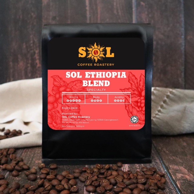 💯% Arabica Coffee Bean (SOL Ethiopia Blend) - Freshly Roasted | Shopee ...