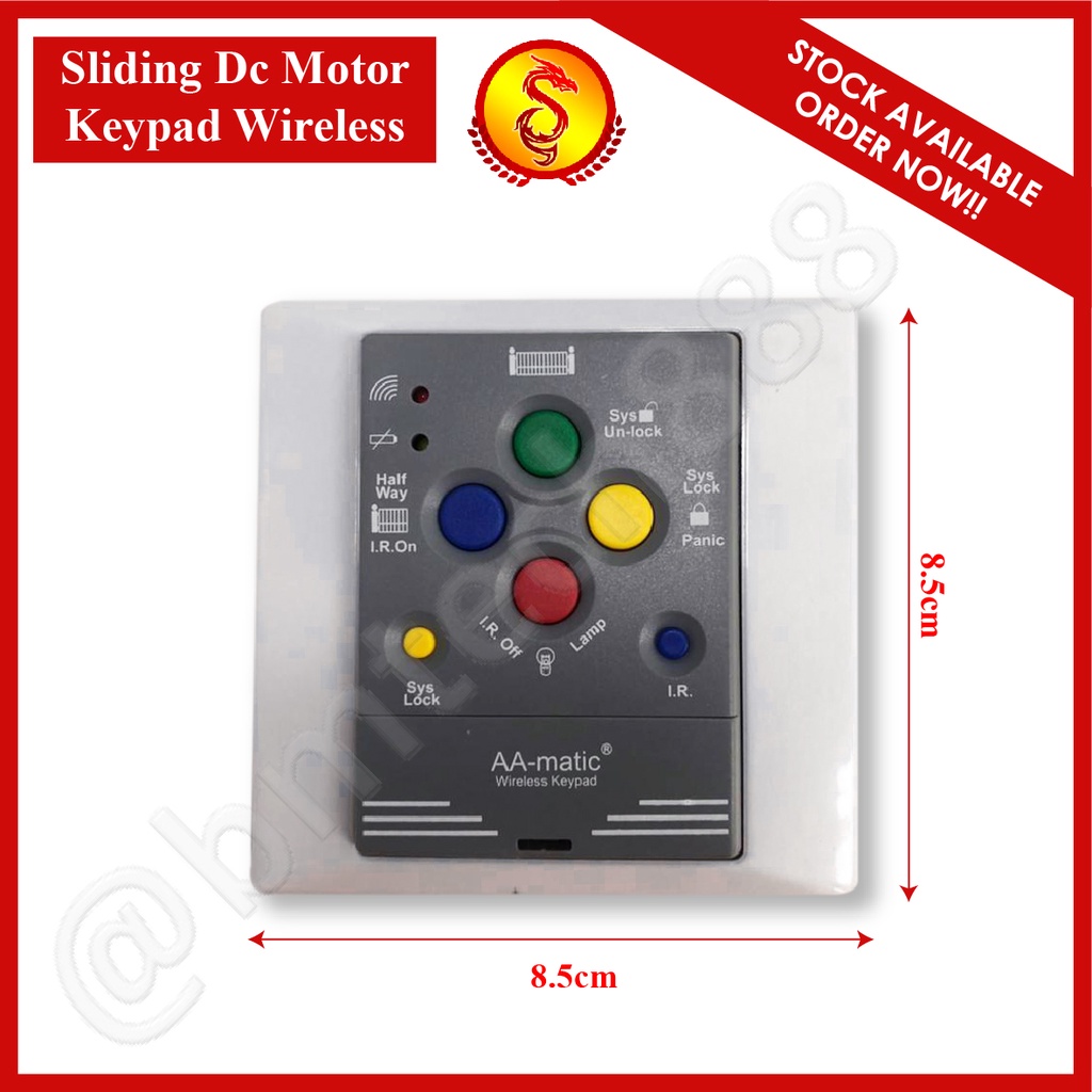 SLIDING DC MOTOR KEYPAD WIRELESS / READY STOCK | Shopee Malaysia