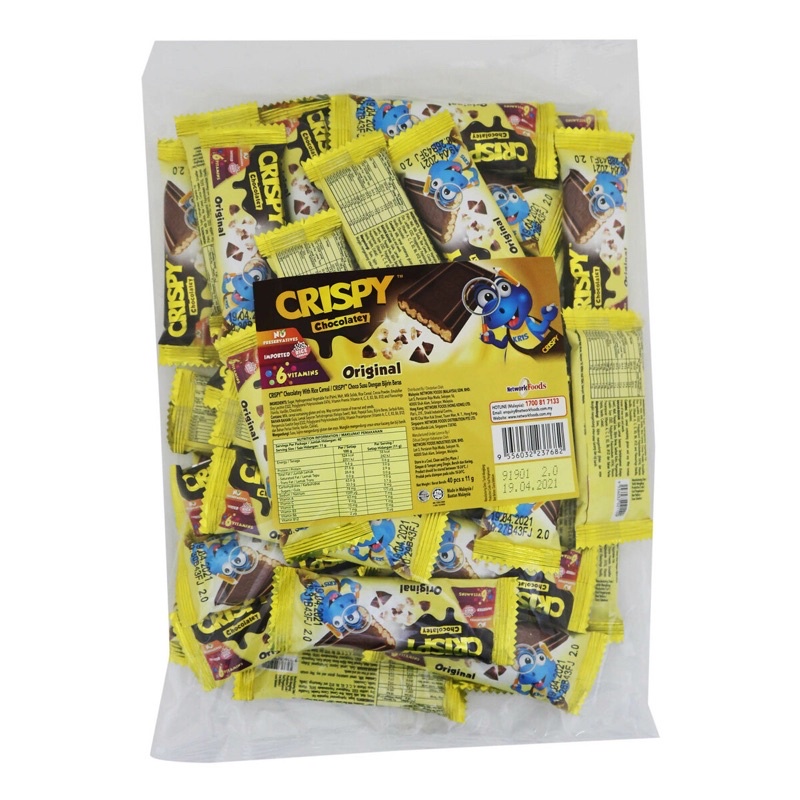 Crispykris Chocolate Bar 11g x 40s | Shopee Malaysia