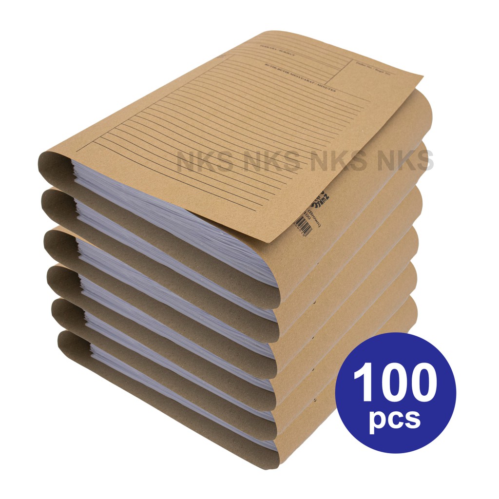 LION MMF 100 BROWN PAPER FILE / MINUTE FILE (100 PCS) | Shopee Malaysia