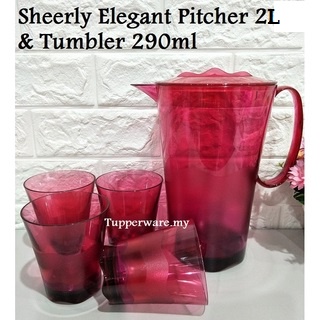 Tupperware Sheerly Elegant Pitcher 2L 1pc&Tumbler 290ml 4pcs | Shopee Malaysia