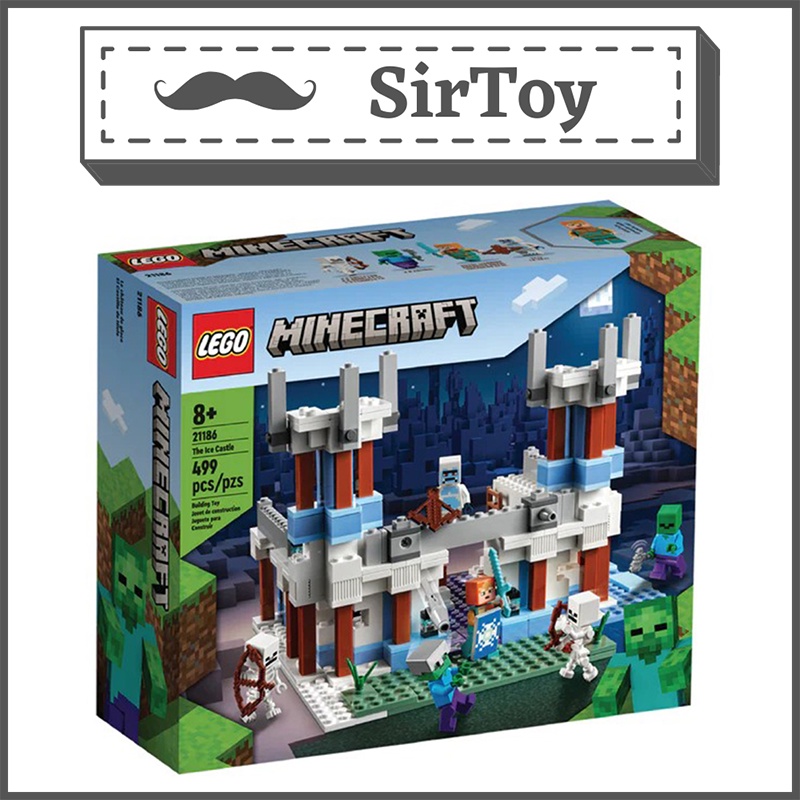 LEGO Minecraft 21186 The Ice Castle (499 Pieces) | Shopee Malaysia