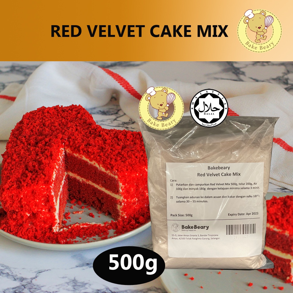 Red Velvet Cake Premix 500g - Tepung Premix Red Velvet 500gm | Shopee ...
