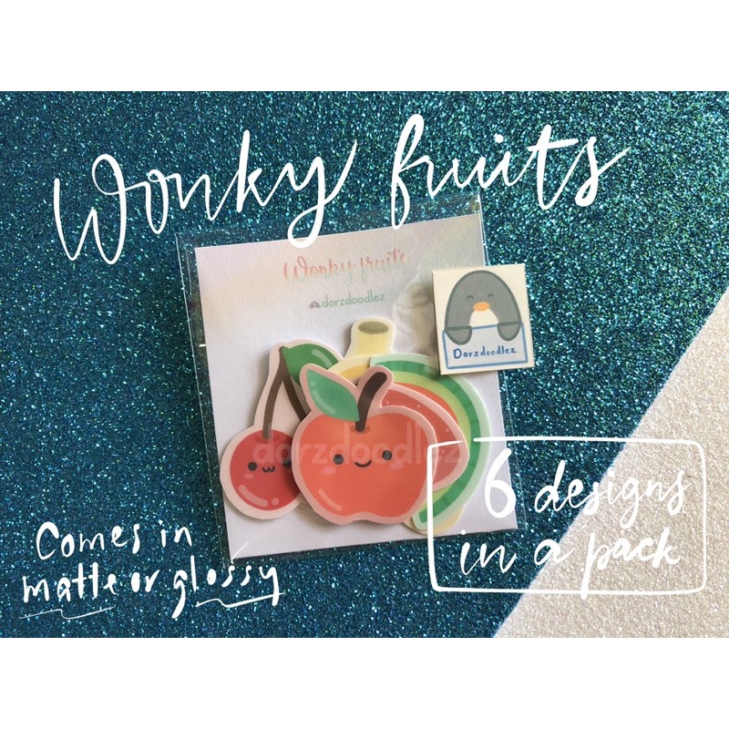 Wonky Fruits sticker flakes | Shopee Malaysia