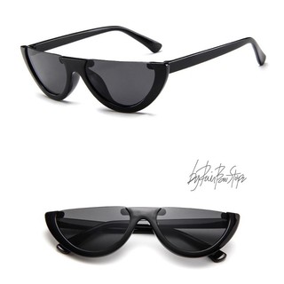 Avelyn half frame half-rimless frame cat eye Sunglasses Spek mata retro ...