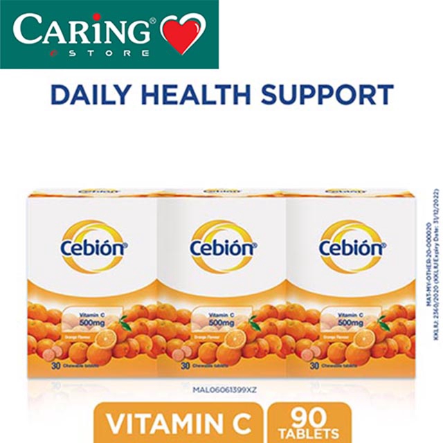 Caring cebion vitamin c chewable - orange | BeeCost
