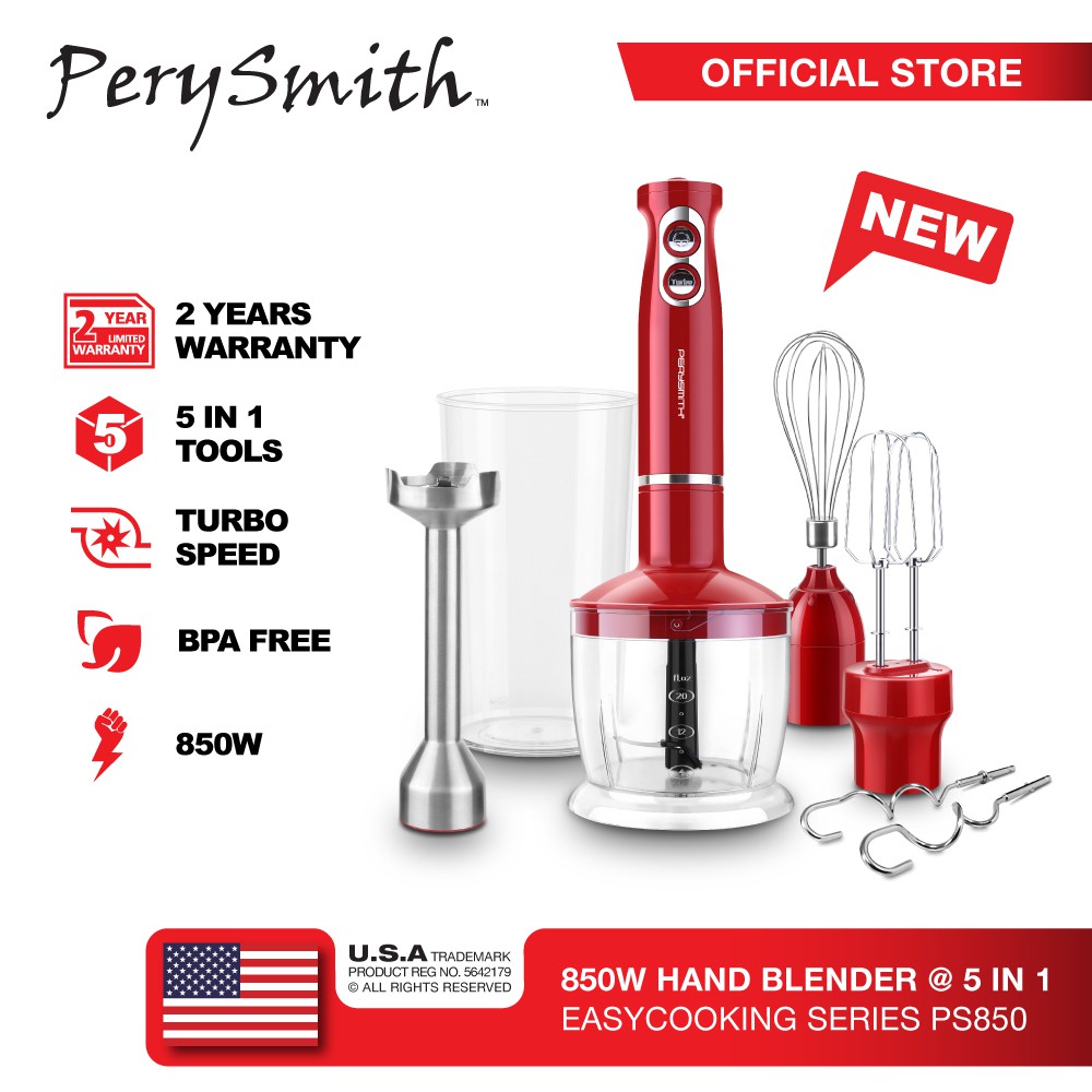 PerySmith 5 in 1 Hand Blender 850W EasyCooking Series PS850 ...