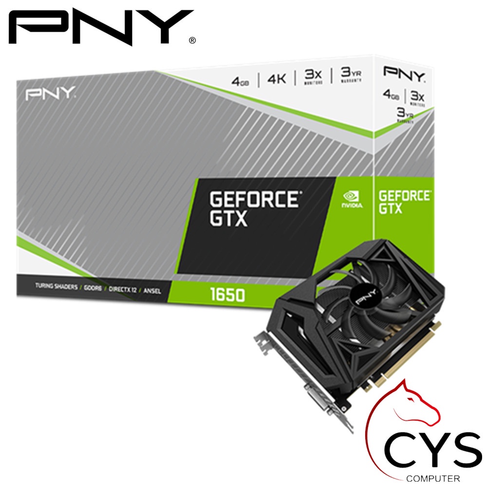 PNY GEFORCE GTX 1650 SINGLE FAN 4GB GDDR6 128BIT | Shopee Malaysia
