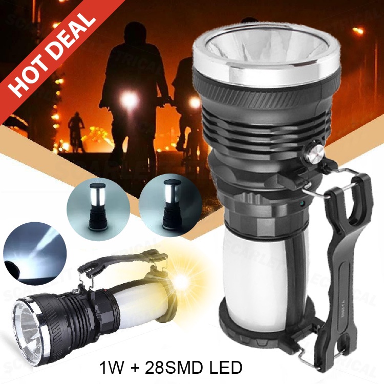 Portable Torchlight Solar Power Rechargeable 1W+24SMD LED Flashlight ...