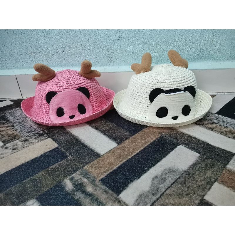 Topi Pantai Panda Kanak-kanak | Shopee Malaysia