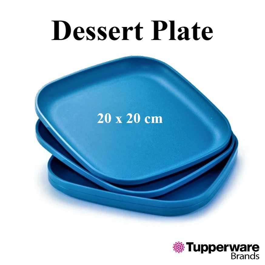 [[READY STOCK]] Tupperware Square Dessert Plate | Pinggan Kuih ...