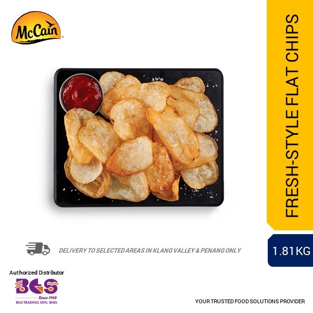 McCain Fresh-Style Flat Chips Skin-On Frozen Potatoes 1.81kg | Shopee ...