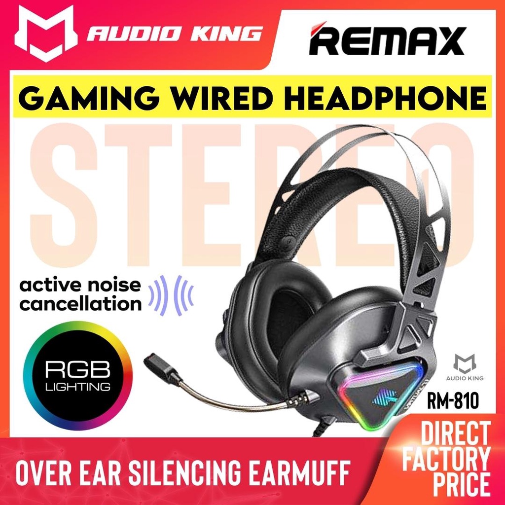 REMAX Headphone Gaming Headphone Noise Cancelling Headphones PC RM-810 ...