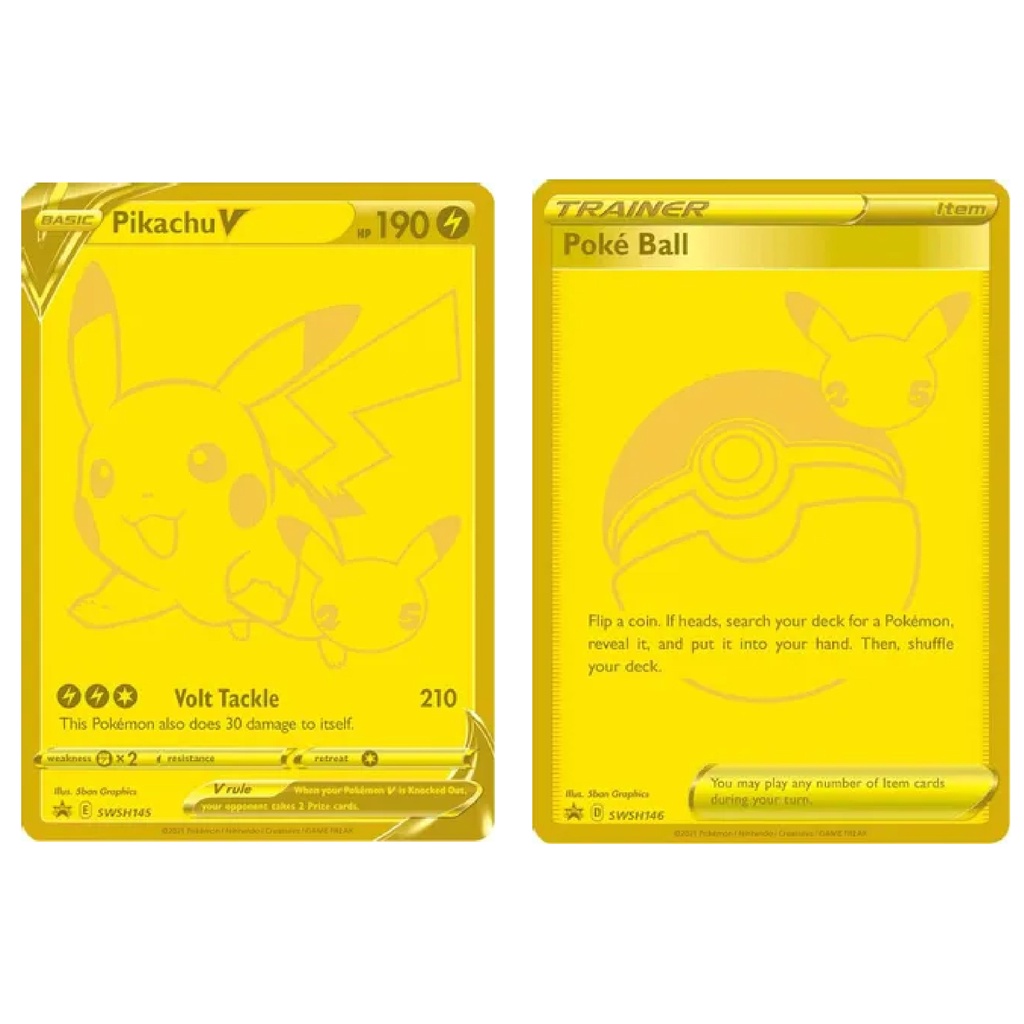 Pikachu V & Poke Ball / Promo / SWSH145 & SWSH146 / English 25th ...