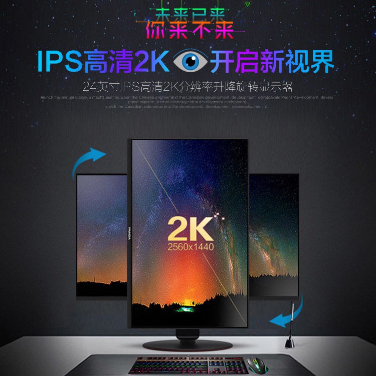 PANDA/Panda 24/27 inch 2K display IPS/curved screen lifting rotating ...