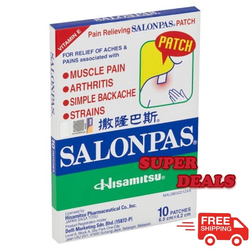 Hisamitsu Salonpas 10 Patches (6.5cm x 4.2cm) | Shopee Malaysia