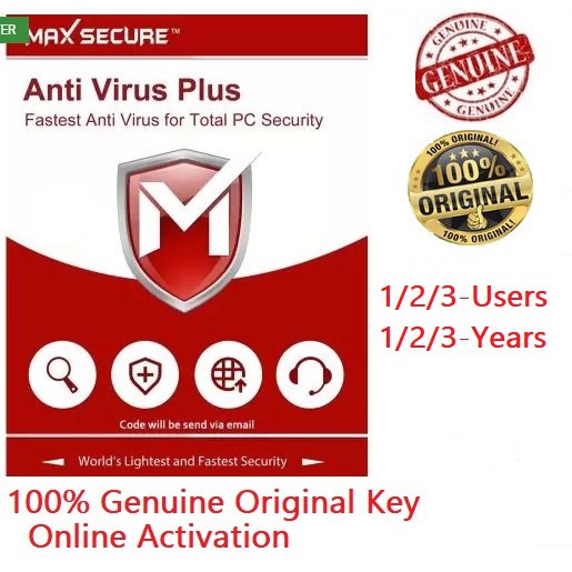 Max Secure Anti Virus Plus Latest Version (Windows) - 1/2/3 Users, 1/2 ...