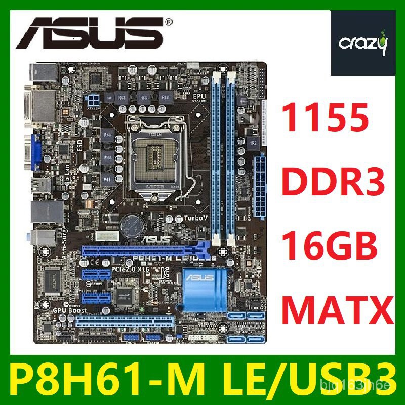 Asus P8H61-M LE/USB3 Desktop Motherboard H61 Socket LGA 1155 i3 i5 i7 ...