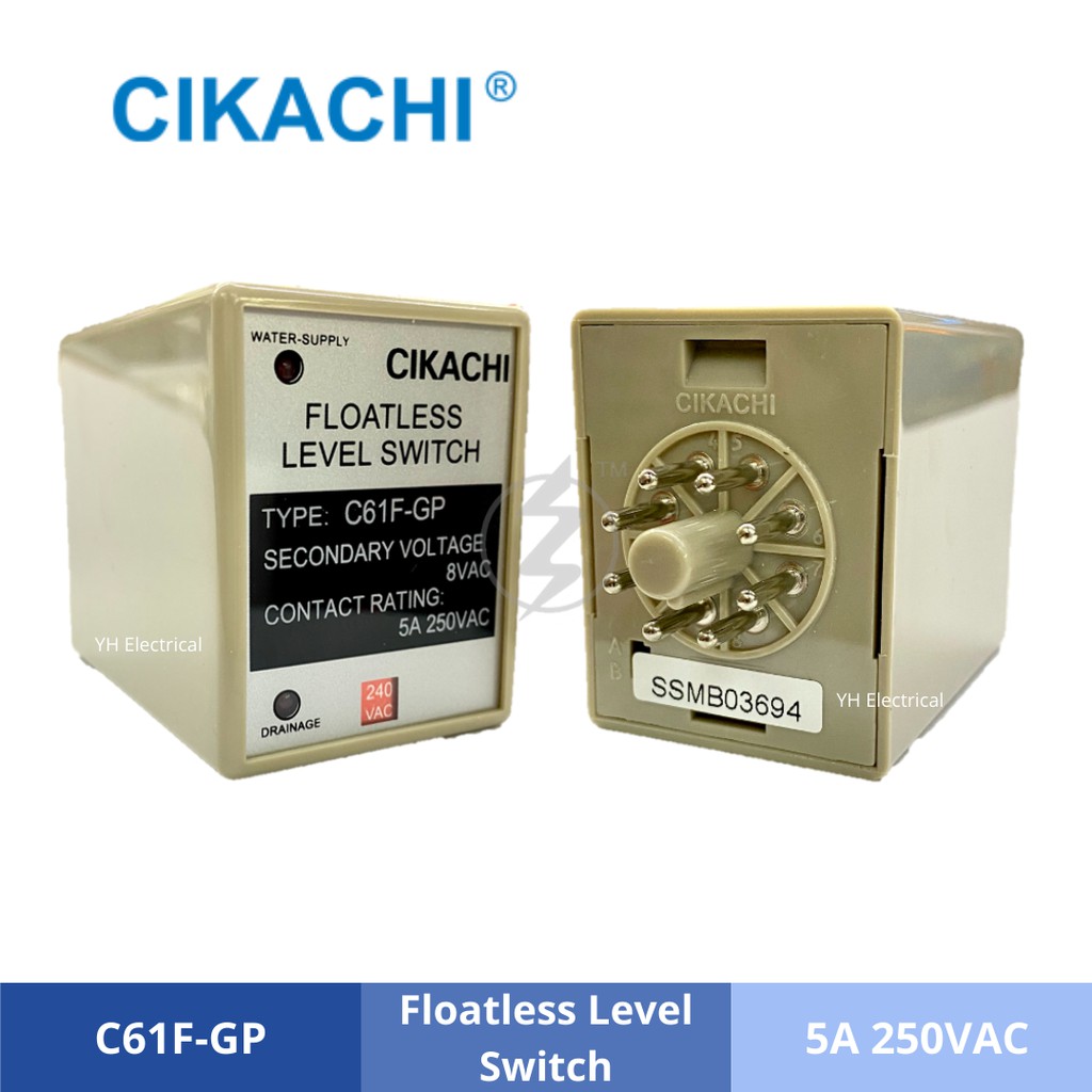 CIKACHI (CKC) C61F-GP Floatless Level Switch /Water Level Controller 240VAC | Shopee Malaysia