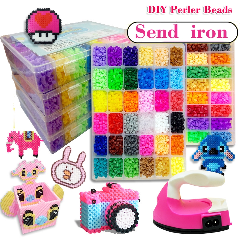 DIY 1800 PCS Perler Beads Fuse Beads Kit Craft DIY for Kids Adults ...