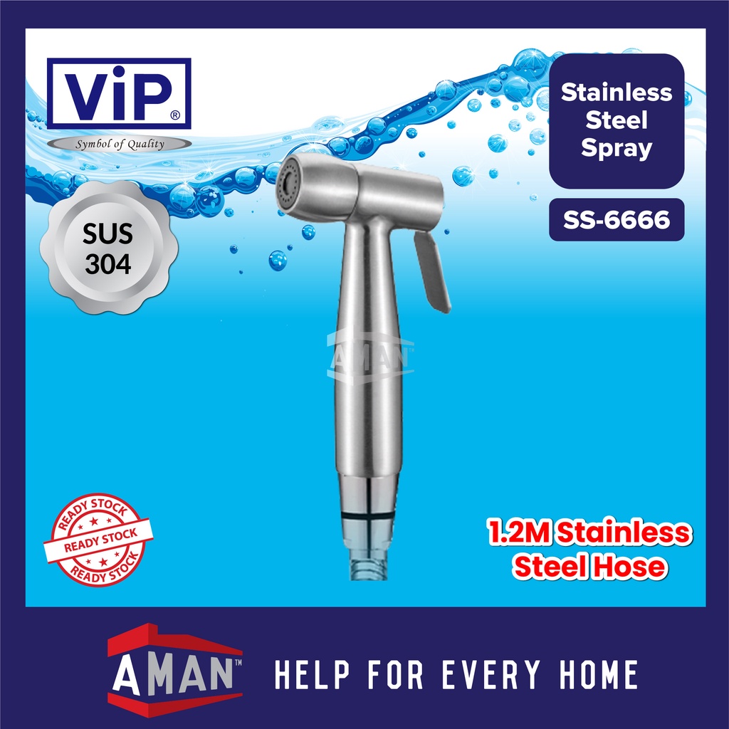 VIP SUS-304 Stainless Steel Hand Bidet Spray With Flexible Hose ...