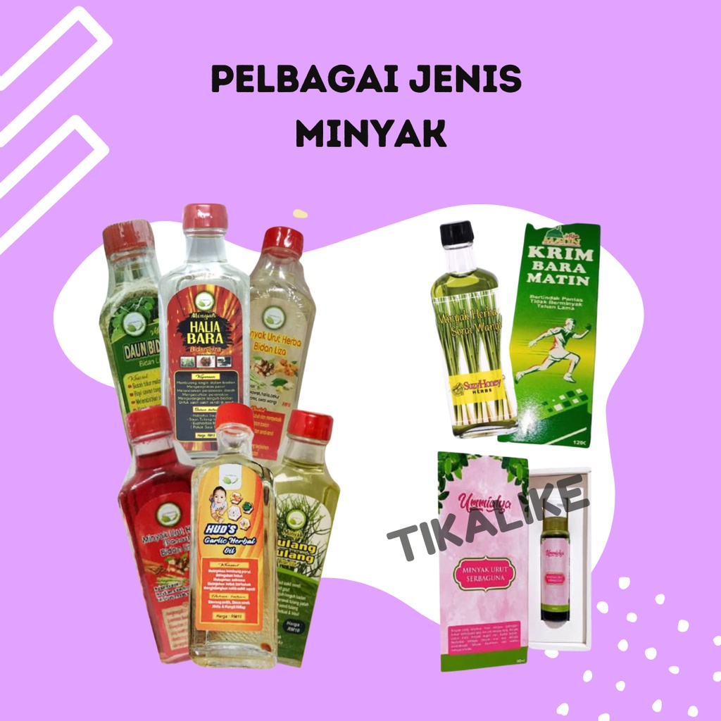 Pelbagai jenis minyak | minyak serbaguna | minyak serai wangi | M ...