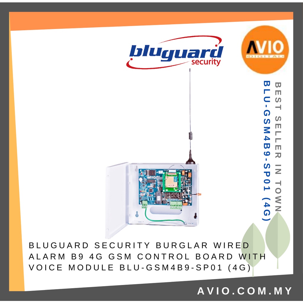Bluguard B9 4G GSM Sim Card Module for Security Burglar Wired B9 Alarm ...