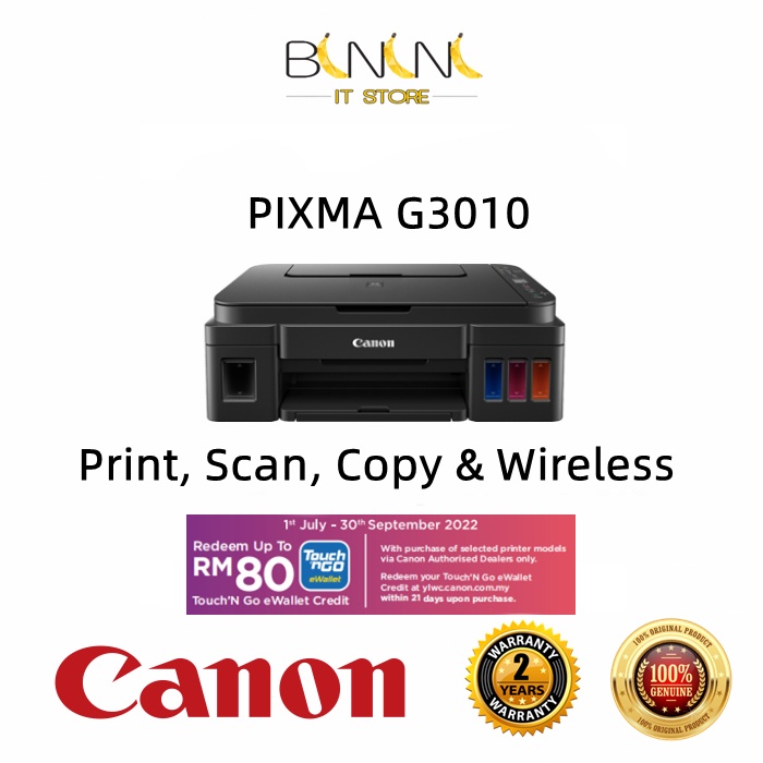 Canon PIXMA G3010 Refillable Ink Tank Wireless All-In-One for High ...