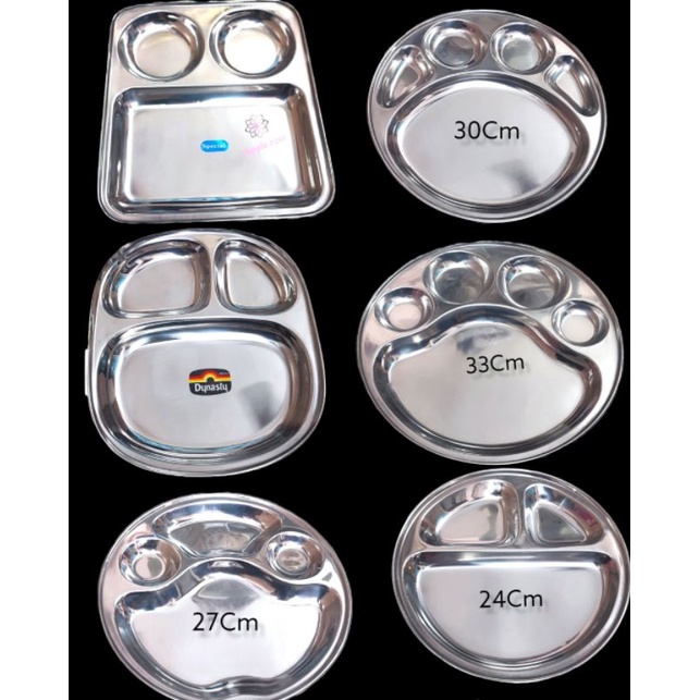 heavy weight stainless steel Design meal plates/rice plate/dinner ...