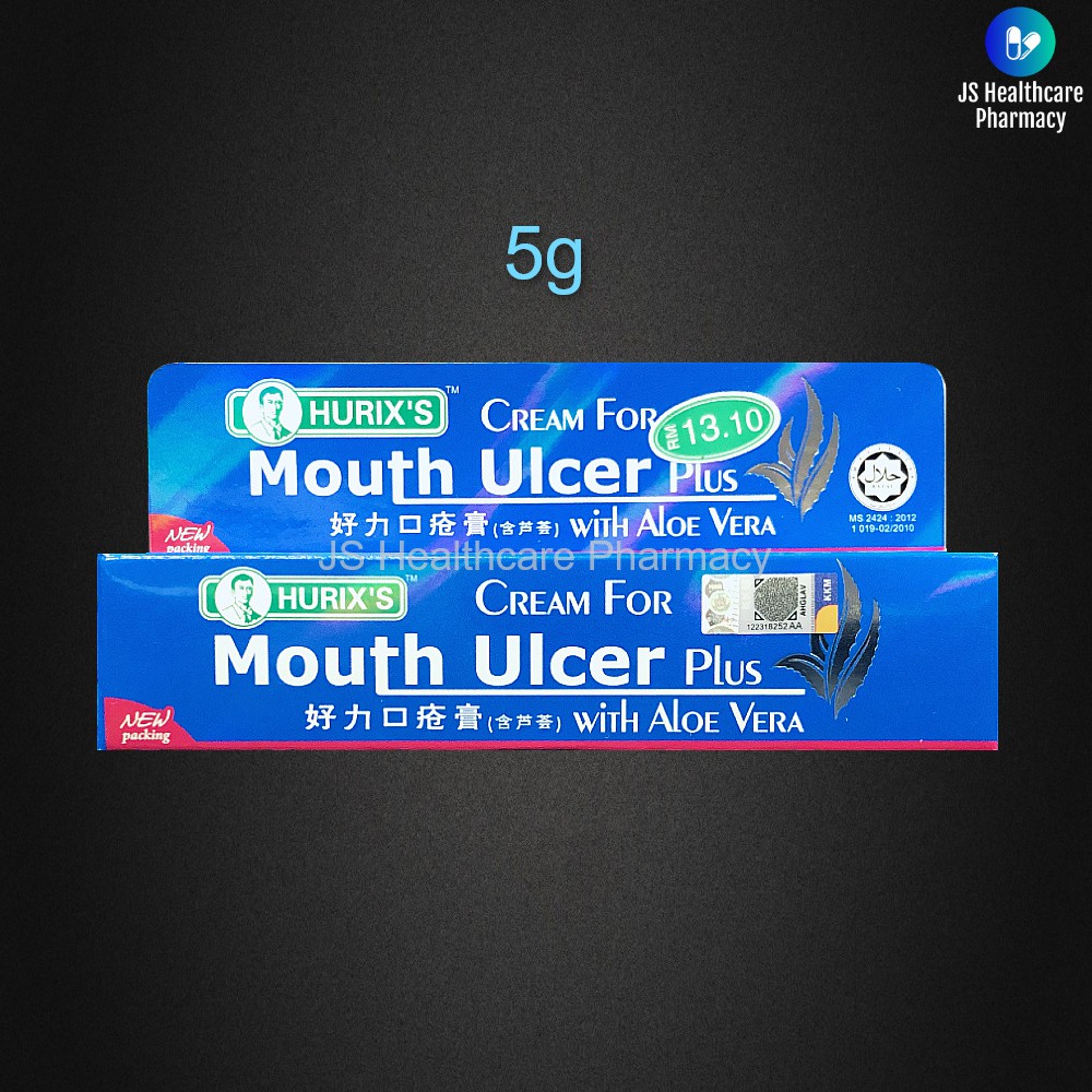 Hurix's Cream For Mouth Ulcer Plus (With Aloe Vera) - 5g | Shopee Malaysia