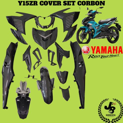 YAMAHA Y15ZR YSUKU V1 COVER SET CARBON /( KOSONG BLACK DIY ) | Shopee Malaysia